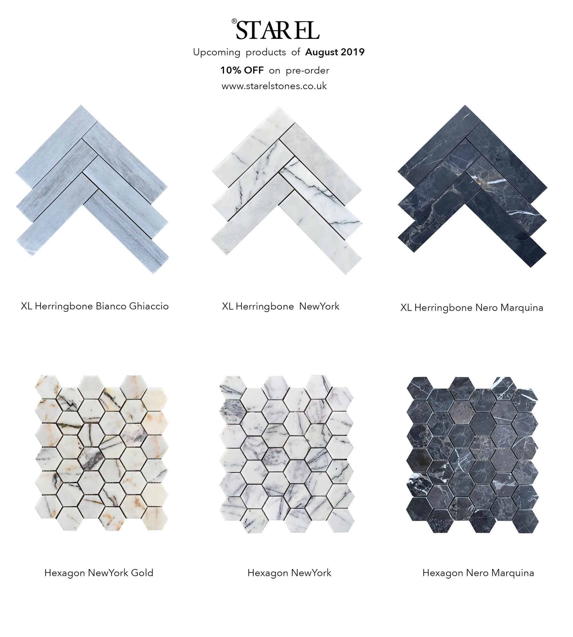New Marble Mosaic Tiles | Starel Stones