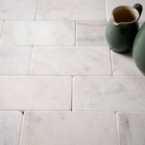 Tumbled White Metro Marble Tiles | Fast Delivery | Starel Stones