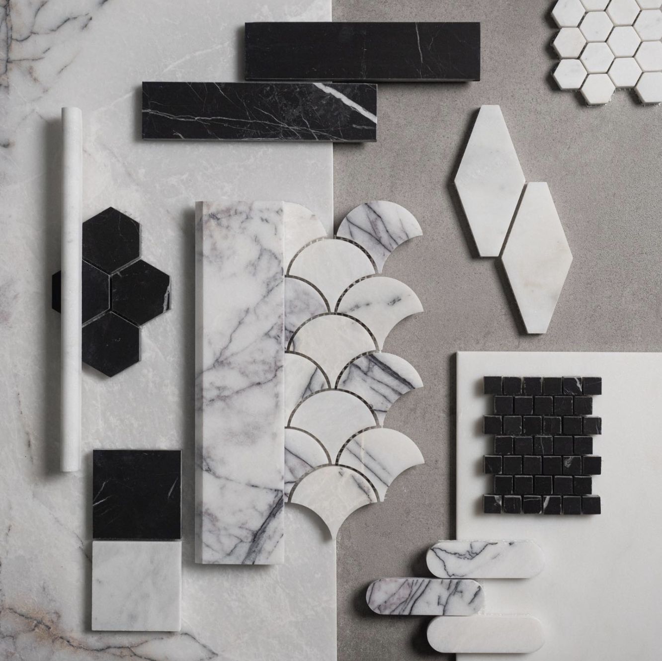 Calacatta Viola Scallop Shell Marble Mosaic Tiles | Fast Delivery ...