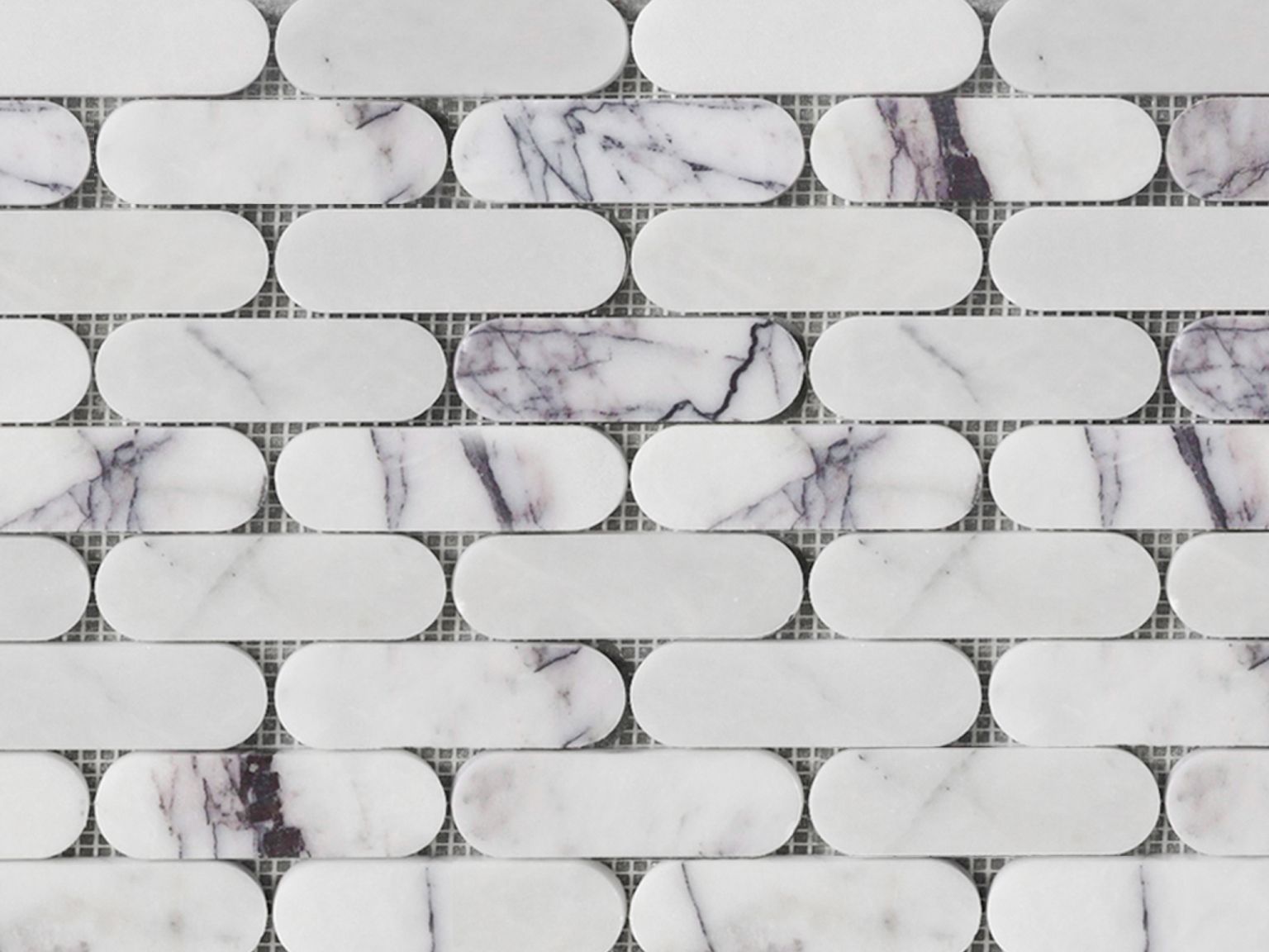 Calacatta Viola Honed Marble Pill Mosaic Tiles | Fast Delivery | Starel ...