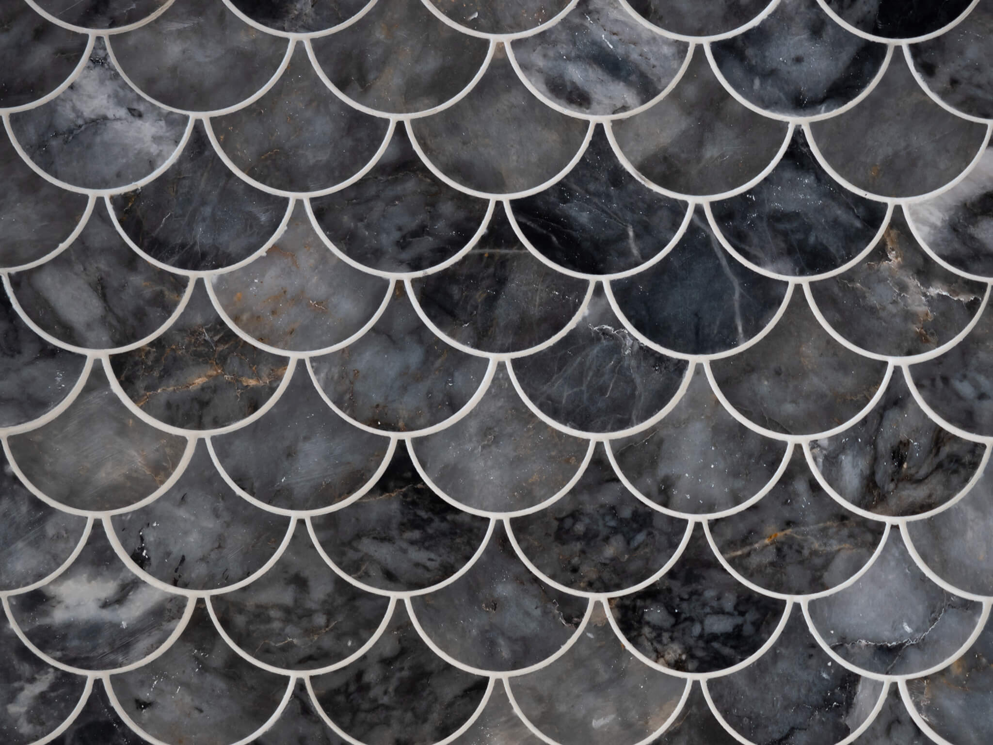 Bluestone Marble Scallop Shell Mosaic Tiles | Fast Delivery | Starel Stones