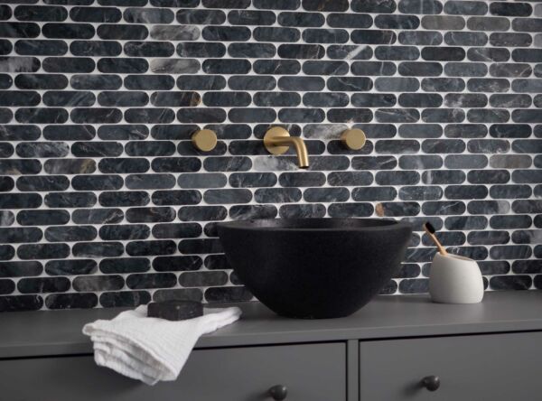 Bluestone Polished Marble Pill Mosaic Tiles | Fast Delivery | Starel Stones