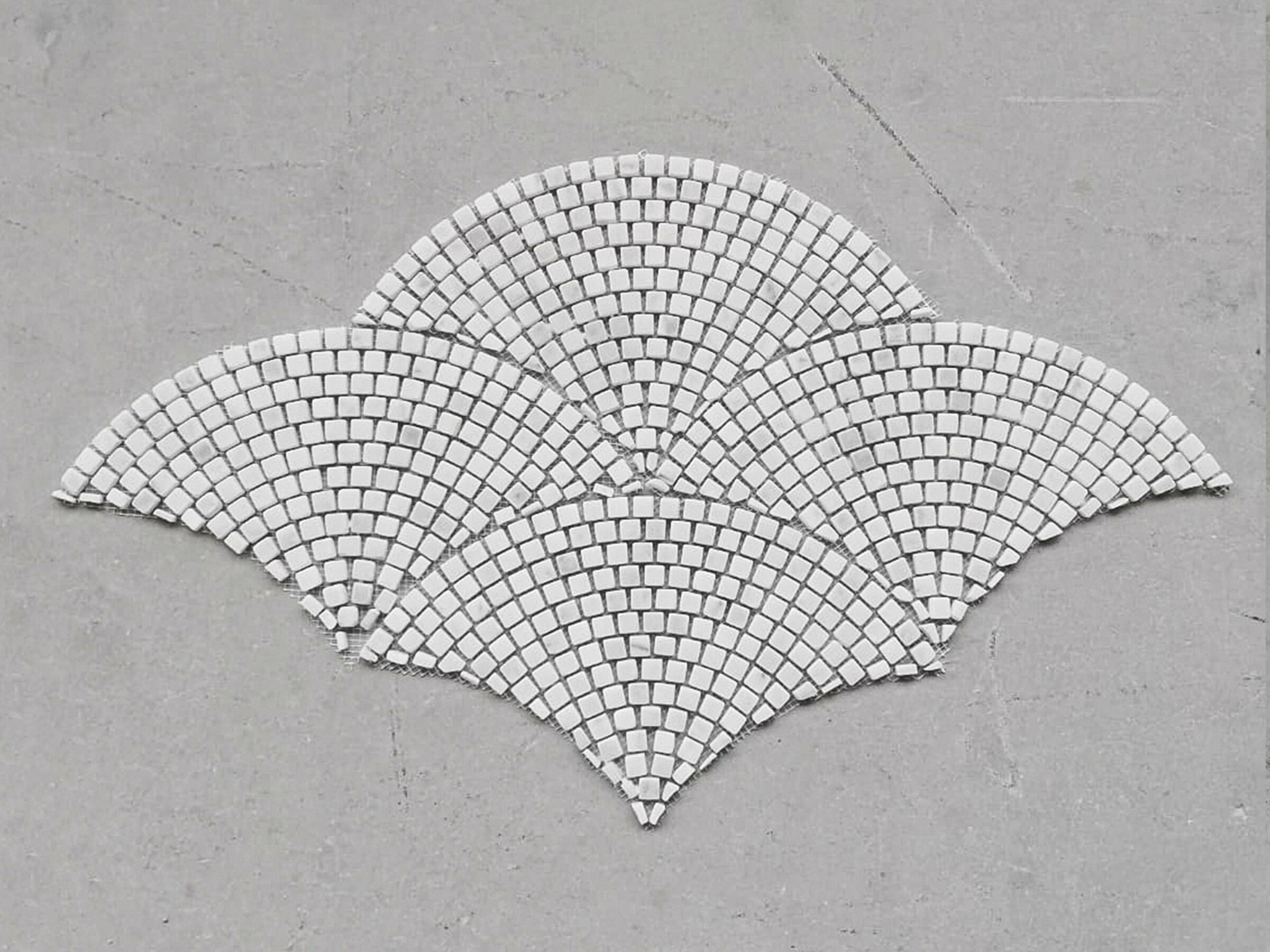 Calacatta Tumbled Marble Fan Scallop Mosaic Tiles | Fast Delivery ...