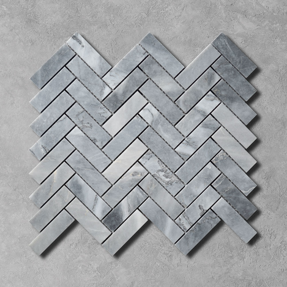 Bluestone Marble Herringbone Mosaic | Fast Delivery | Starel Stones