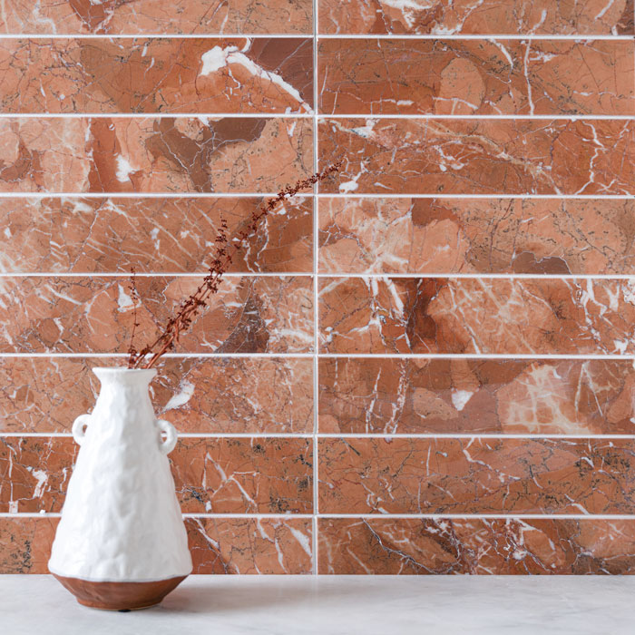 Rosso Honed Marble Metro Tiles | Fast Delivery | Starel Stones