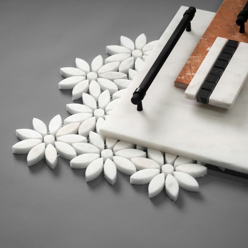 White Marble Flower Mosaic | Fast Delivery | Starel Stones