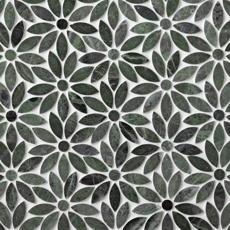 Verde Green Marble Flower Mosaic | Fast Delivery | Starel Stones