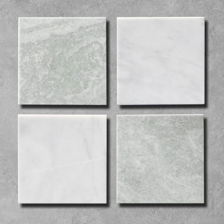 Calacatta White Marble Checkerboard Tiles | Fast Delivery | Starel Stones