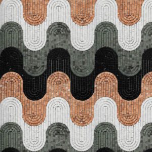 Verde Green Marble Wave Mosaic | Fast Delivery | Starel Stones