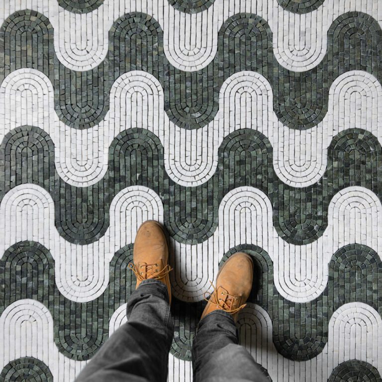 Verde Green Marble Wave Mosaic | Fast Delivery | Starel Stones