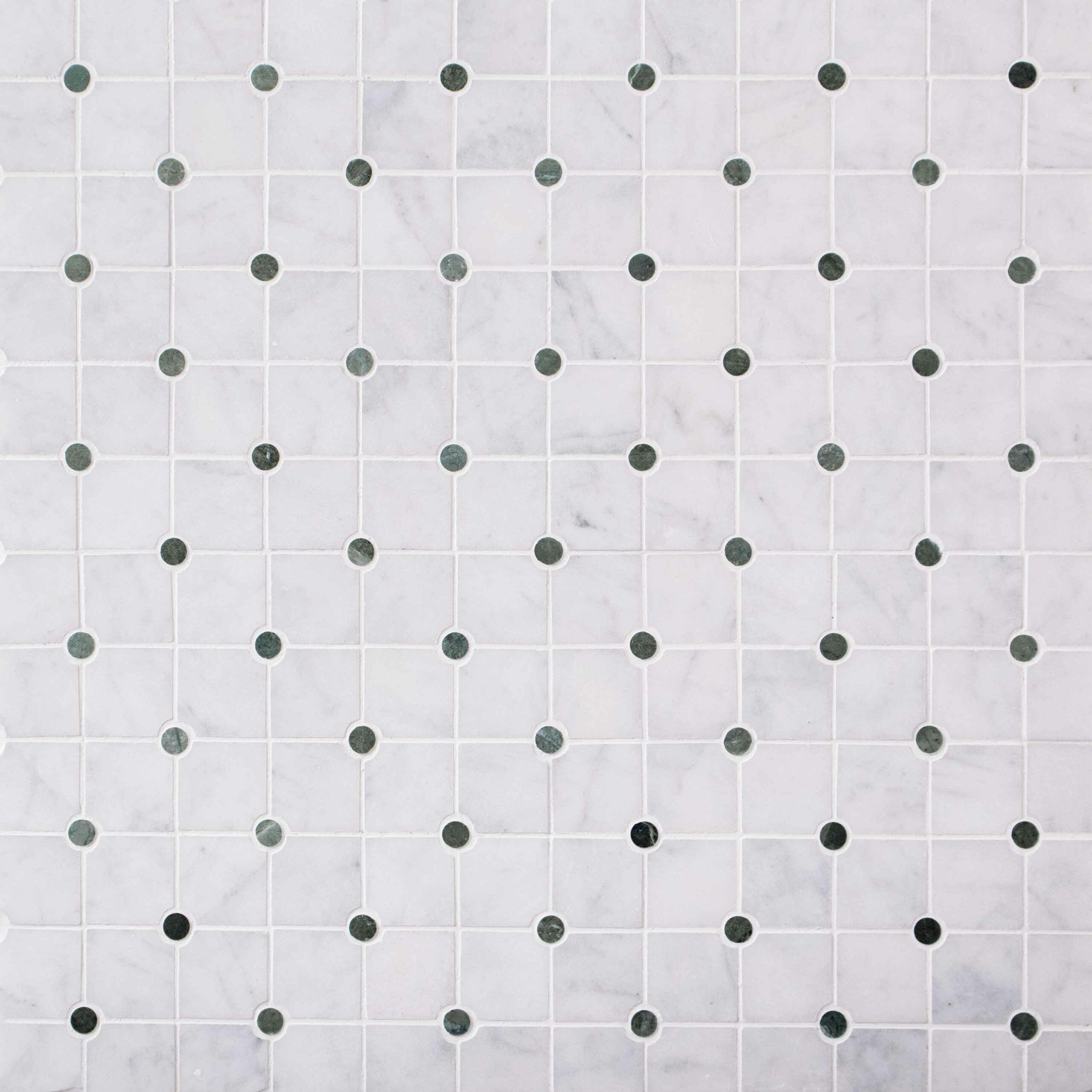 Calacatta & Verde Marble Rivet Mosaic | Fast Delivery | Starel Stones