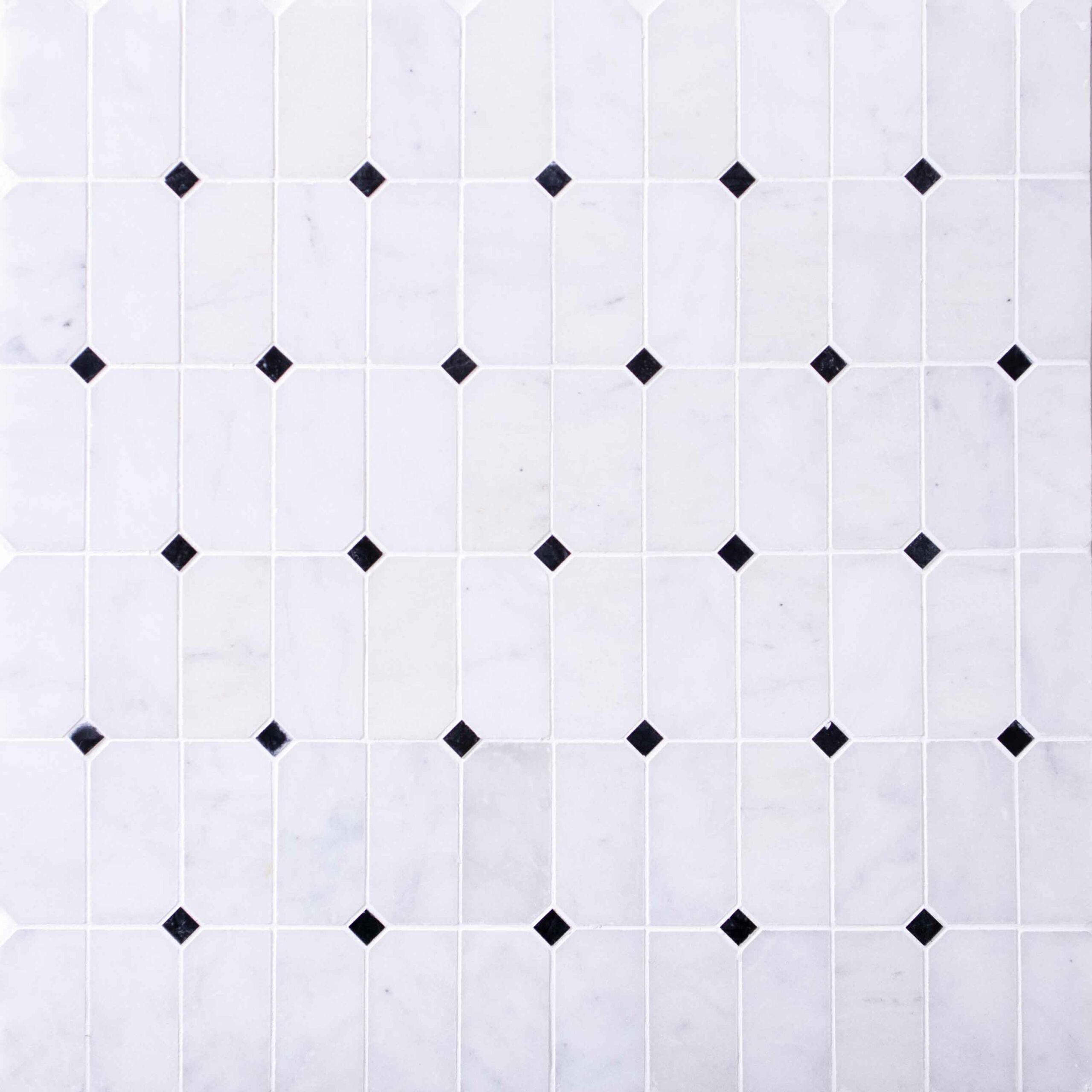 Calacatta White Long Octagon Marble Mosaic | Fast Delivery | Starel Stones