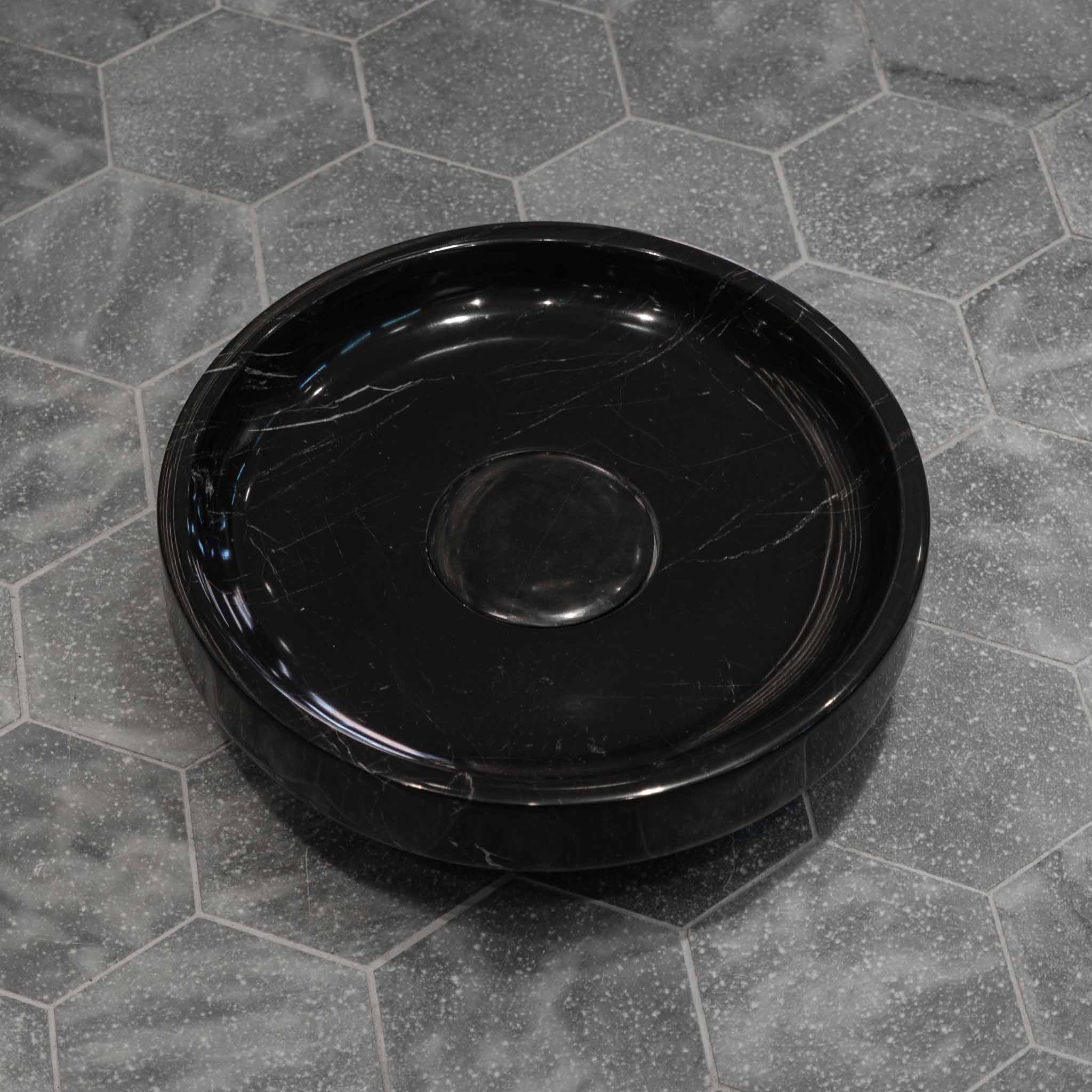 Nero Black Marble Shallow Basin | Fast Delivery | Starel Stones
