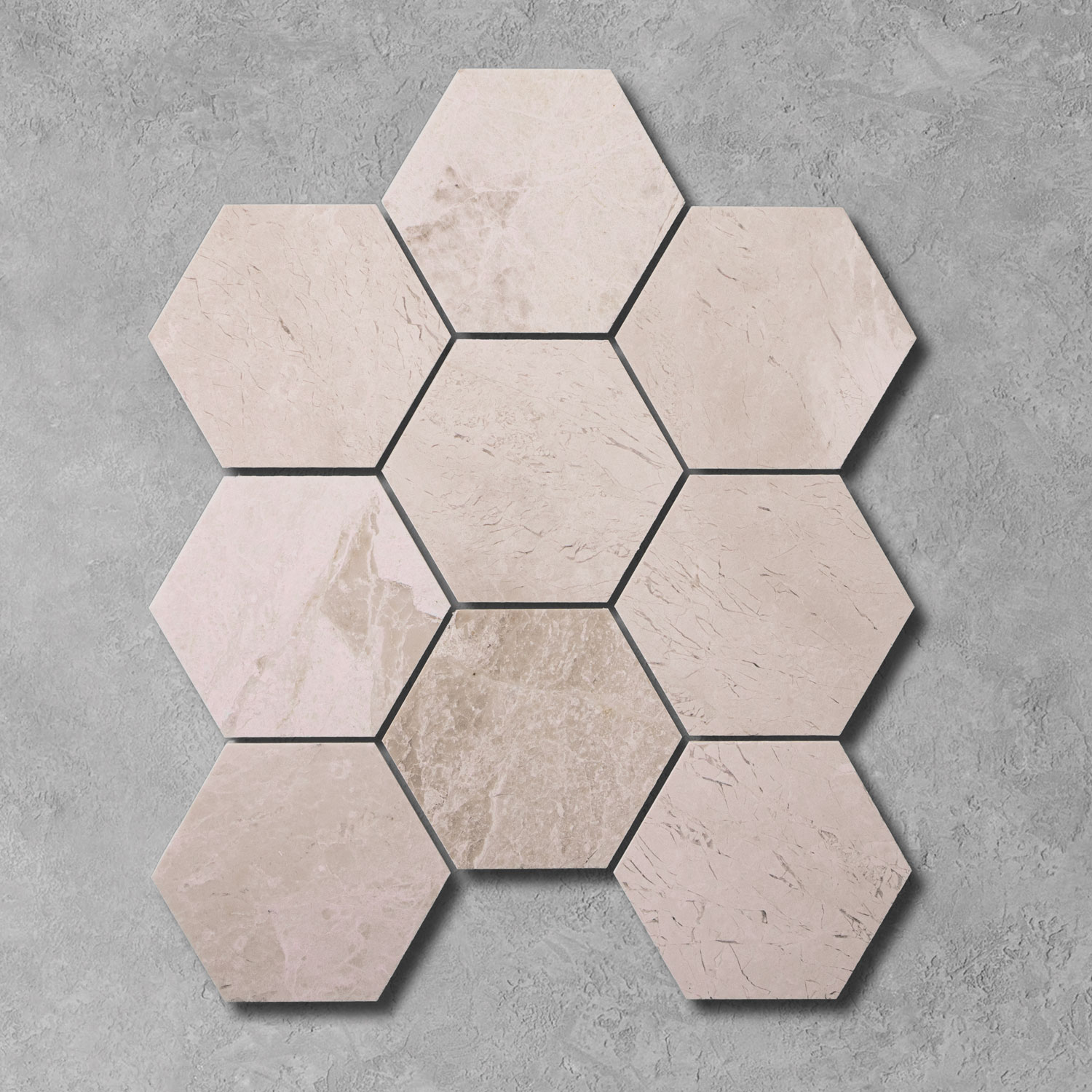 Belgravia XL Hexagon Marble Mosaic Tiles | Fast Delivery | Starel Stones