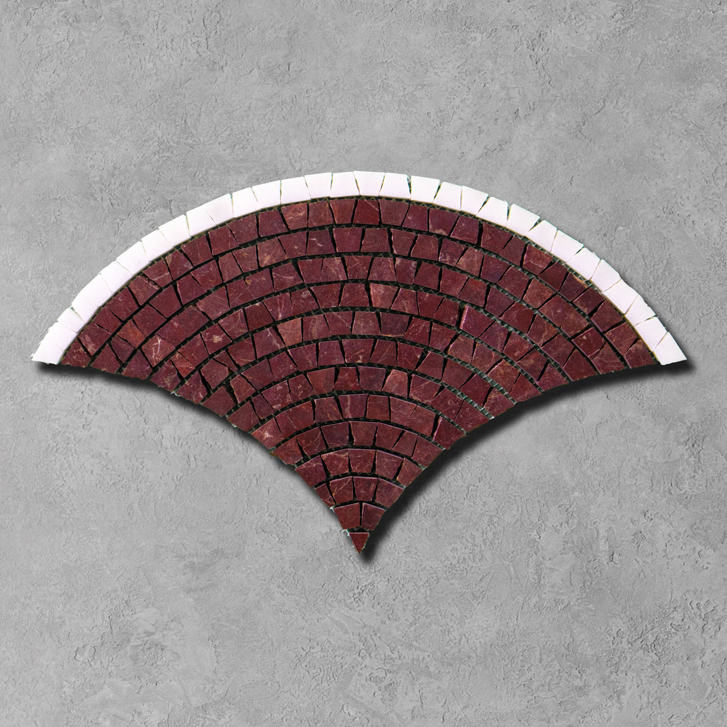 Claret Red Marble Fan Scallop Mosaic Tiles | Fast Delivery | Starel Stones