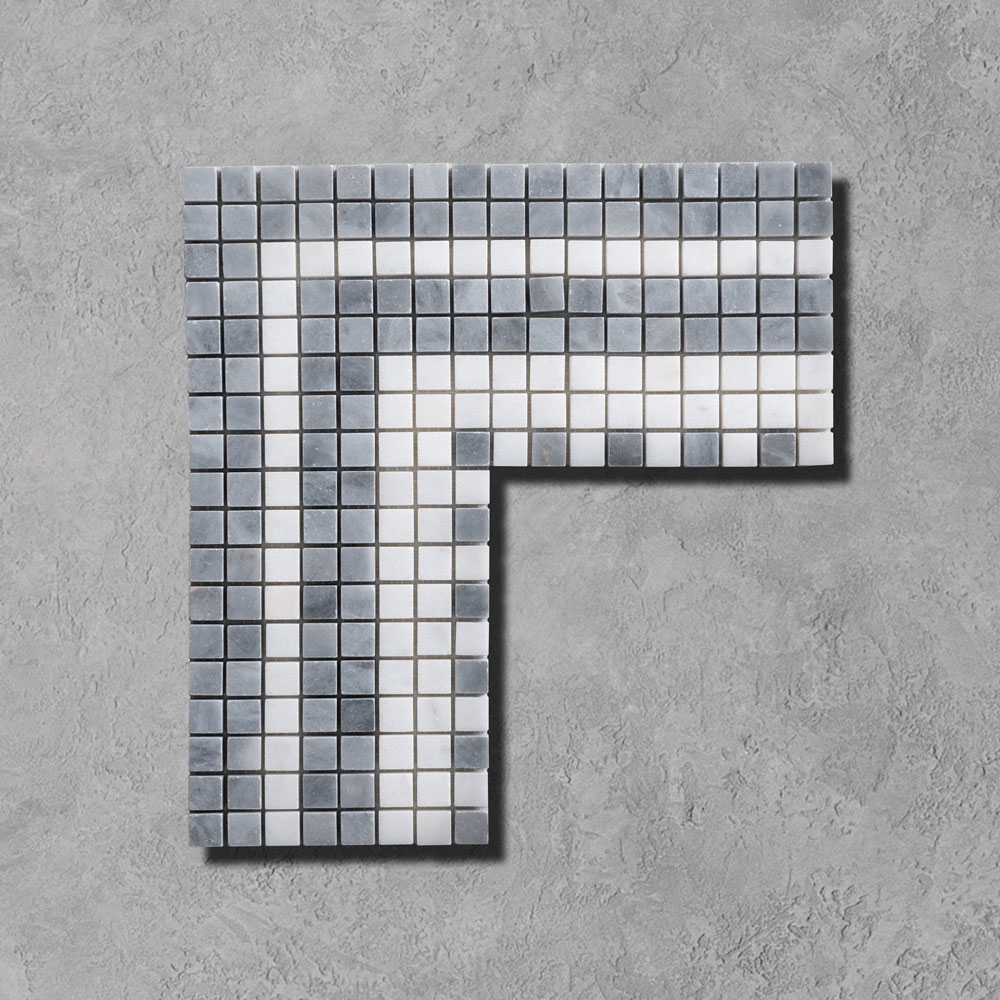 Bluestone Marble Corner Border Mosaic | Fast Delivery | Starel Stones
