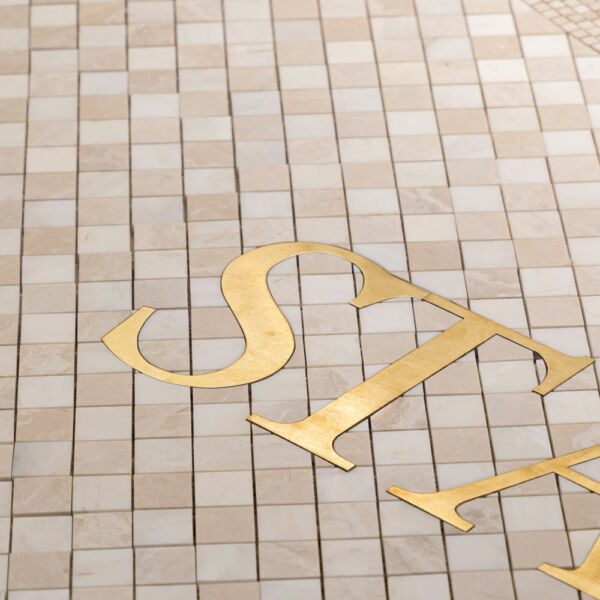 Calacatta Amber Madras Mosaic Tiles | Fast Delivery | Starel Stones