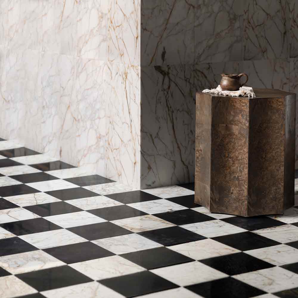 Calacatta Gold Marble Checker Tiles | Fast Delivery | Starel Stones