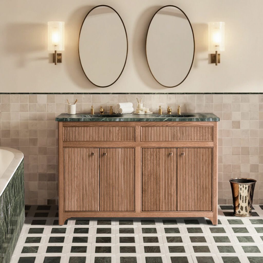 Roma Oak Vanity Unit 125cm | Fast Delivery | Starel Stones