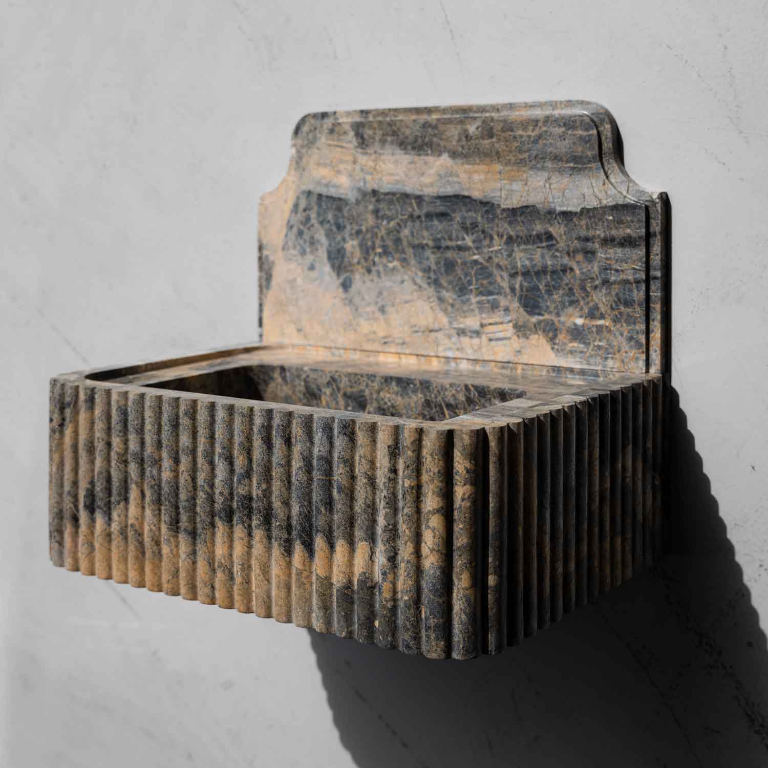 Mirage Marble Fluted Basin | Fast Delivery | Starel Stones